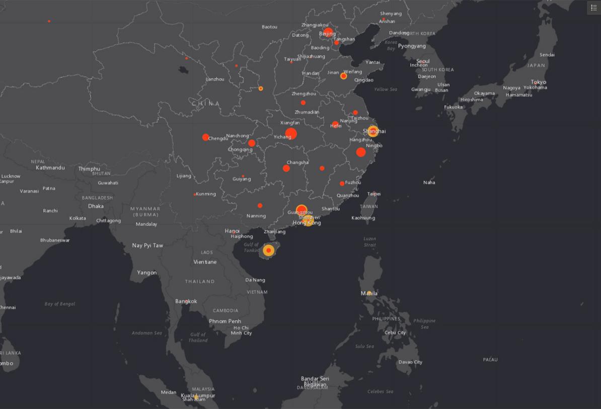 Map tracks coronavirus outbreak in near real time | Hub