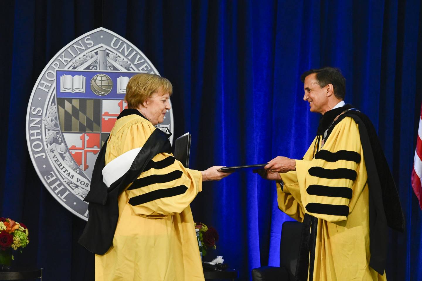 Angela Merkel receives Johns Hopkins honorary degree | Hub