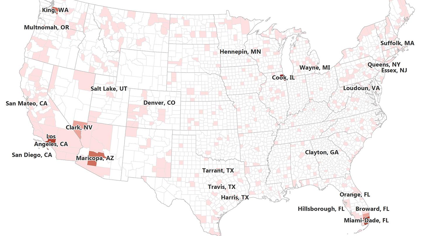 New analysis predicts top 25 U.S. counties at risk for measles ...