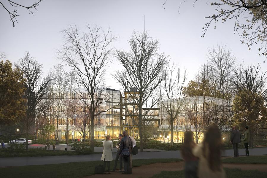 Revised design unveiled for SNF Agora Institute building at Johns ...