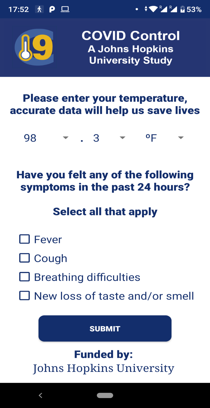 Johns Hopkins team launches temperature-tracking study and app to map ...