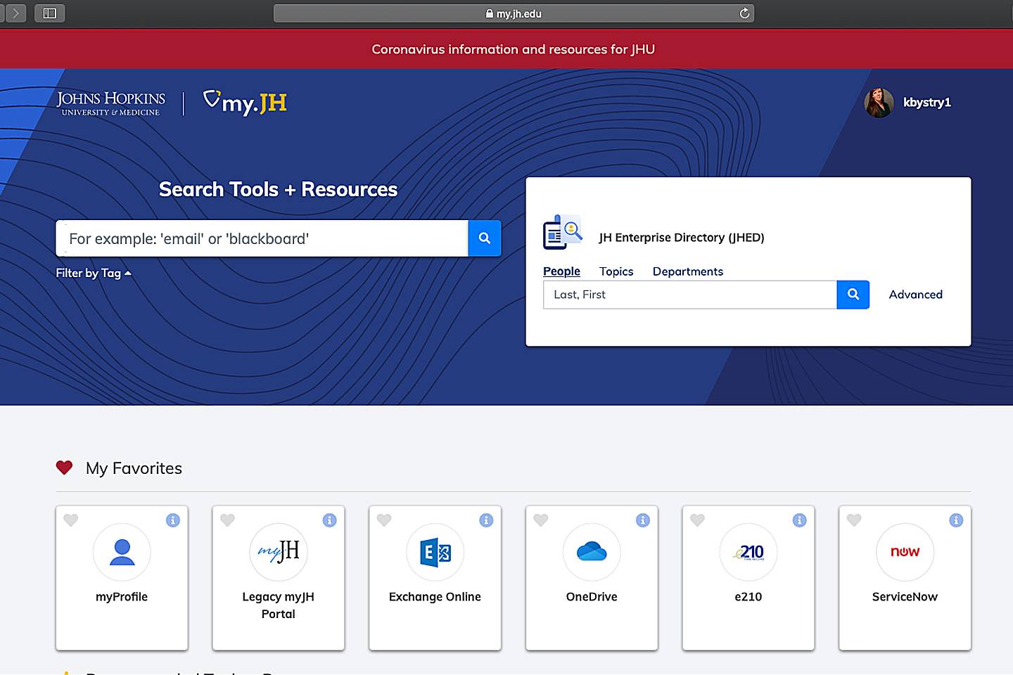 A new look for your myJH portal | Hub